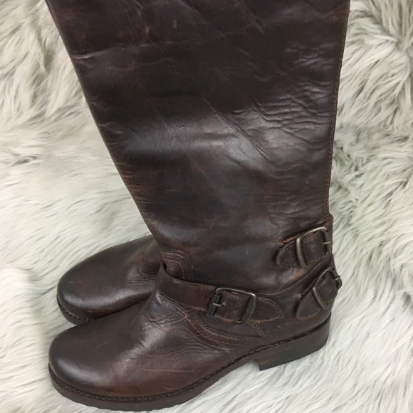Frye | Shoes | New Frye Veronica Back Zip Boot Dark Brown | Poshmark